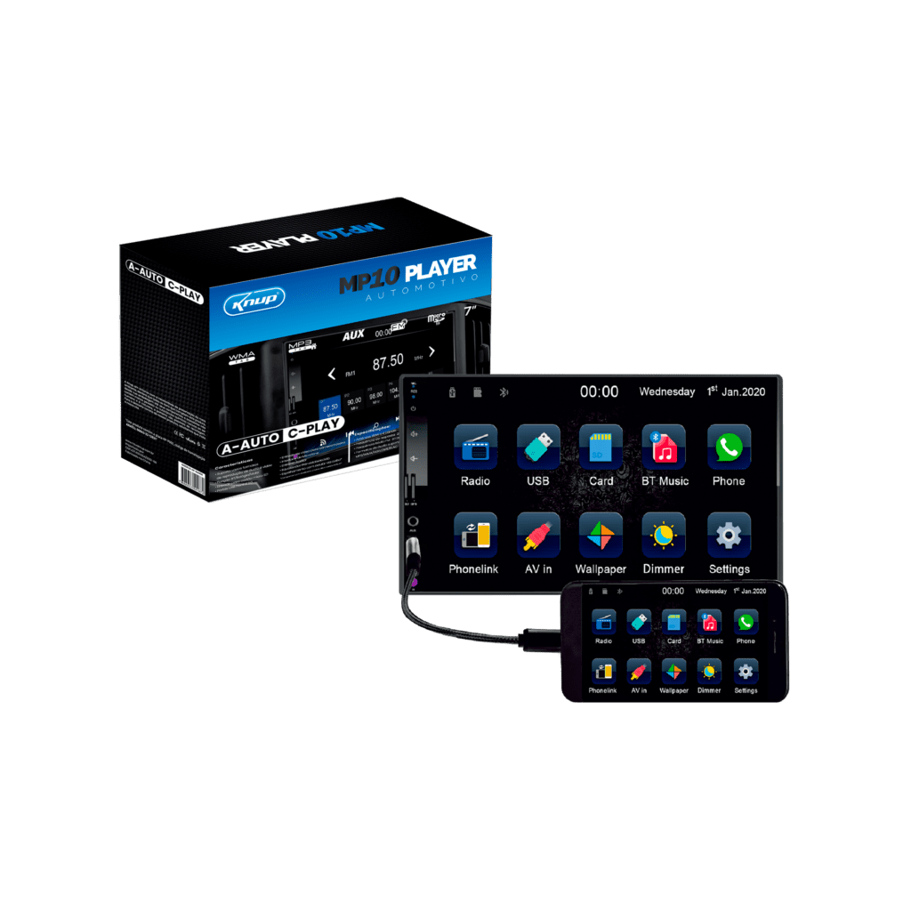 MP5 Player 2 DIN RA906 - Knup Brasil